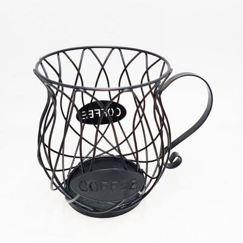 Coffee Pod Holder,Large Capacity Wire Mug Shape Coffee Capsule Basket,K ...