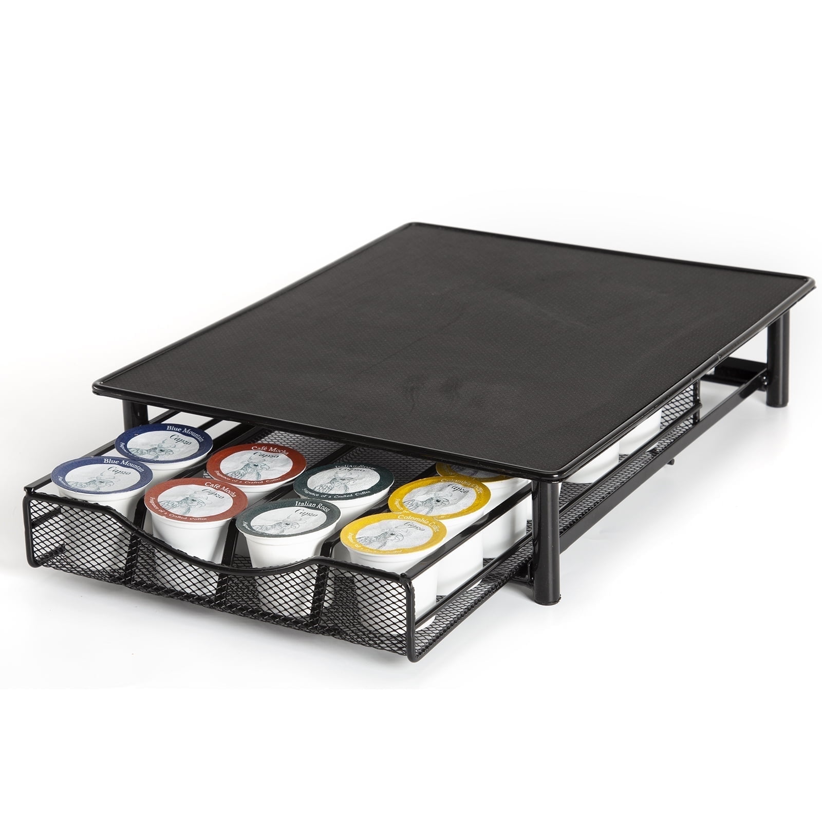 SYSYLY Coffee Capsule Holder for counter,Metal Coffee Pod Drawer for 24 ...