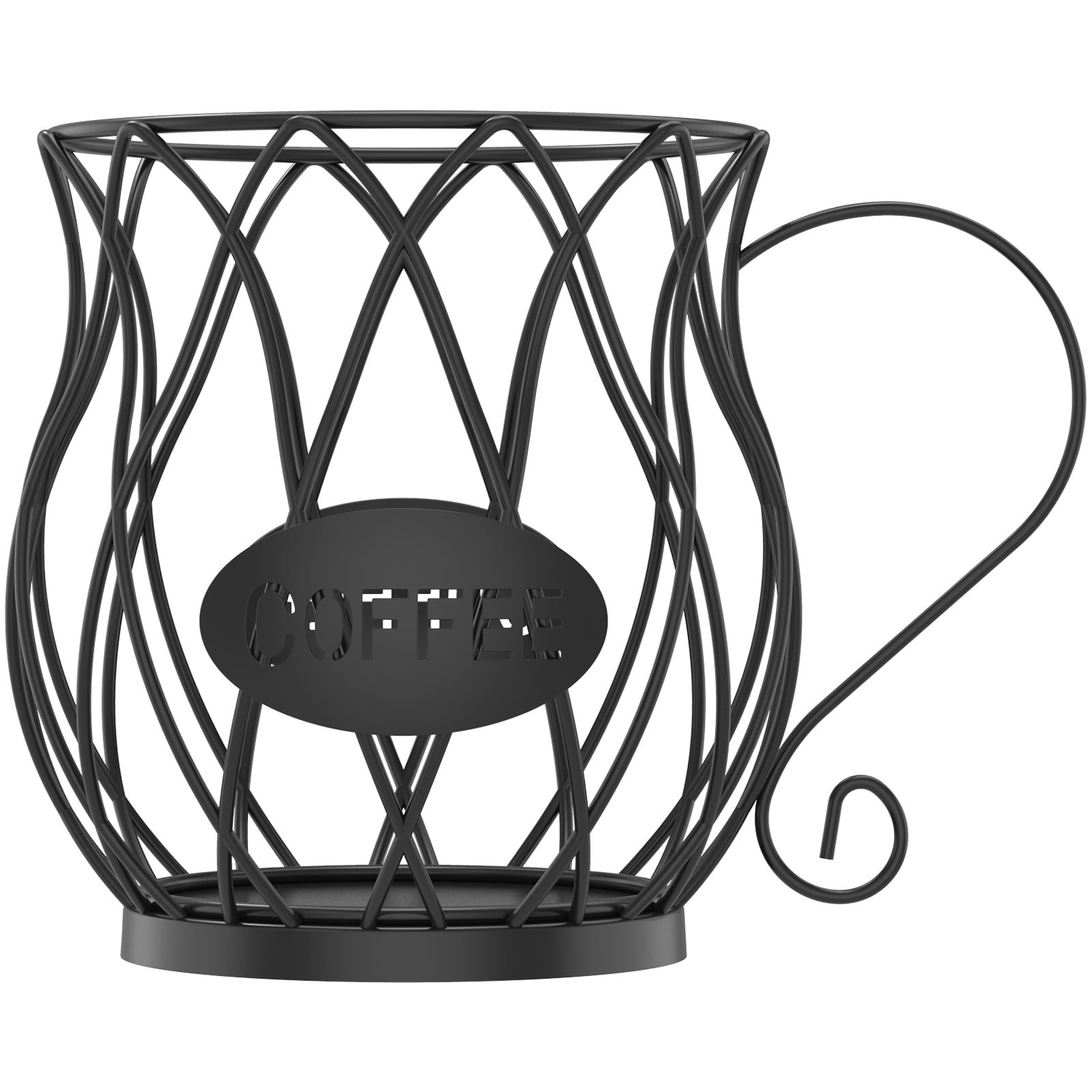 Coffee Pod Storage Basket Metal Coffee Pod Holder Large Capacity Coffee ...