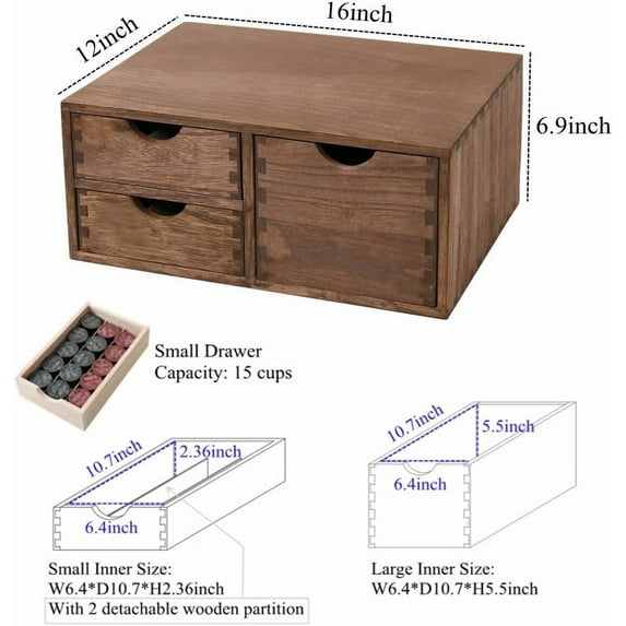 Coffee Pods Storage Drawer Holder for Capsules - Multi Functional Desk ...