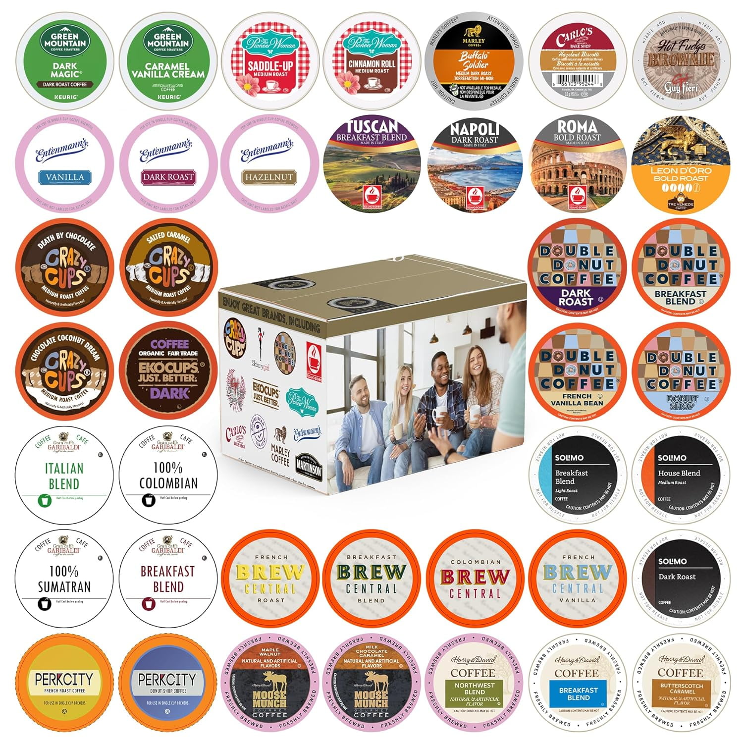 Coffee Pods Variety Pack Sampler, Coffee Lovers Single-Serve Coffee ...