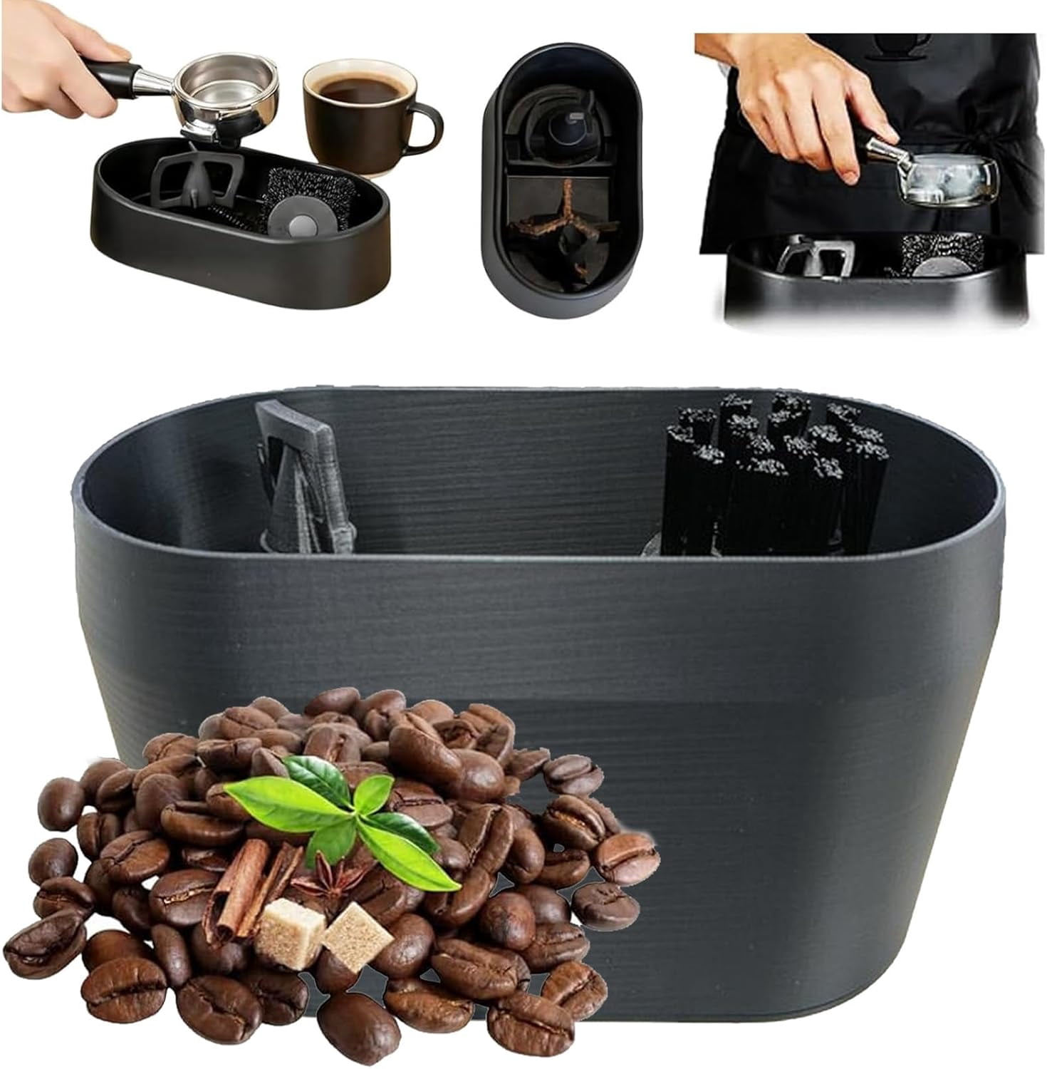 Coffee Portafilter Cleaning Kit,Electric Automatic Knock Box Cleaner ...