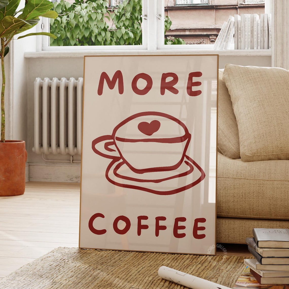 Coffee Poster, Coffee Bar Print, Retro Wall Art, Able Art, Coffee Cart ...