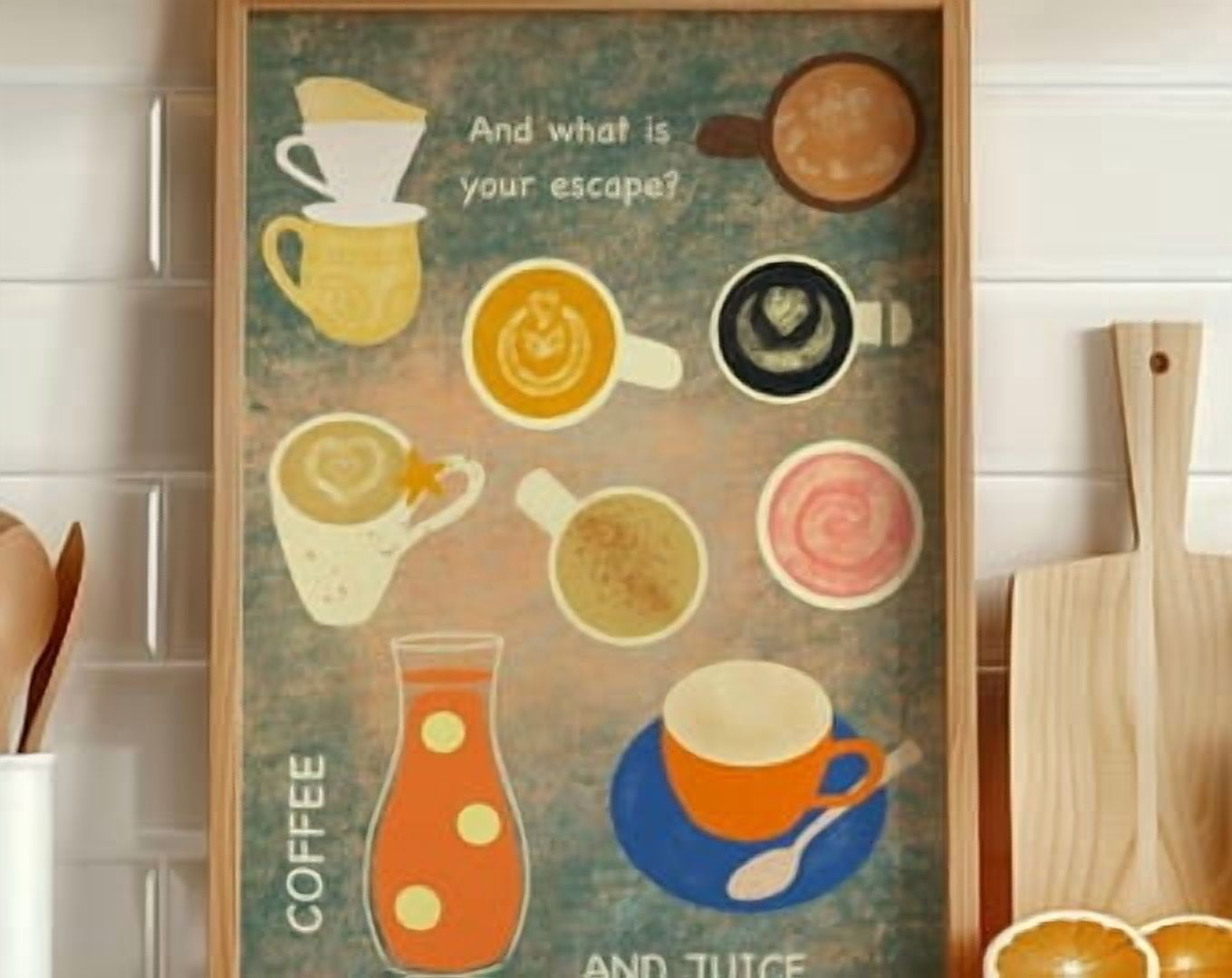 Coffee Poster Fun Kitchen Poster For Coffee Lovers Coffee Shop Poster ...