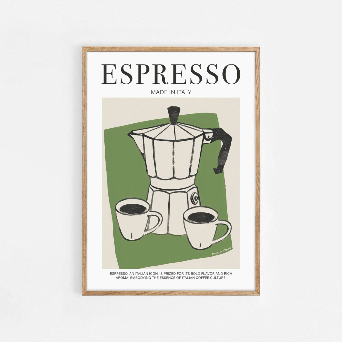 Coffee Poster, Italian Espresso Print, Kitchen Decor, Retro Coffee Art ...