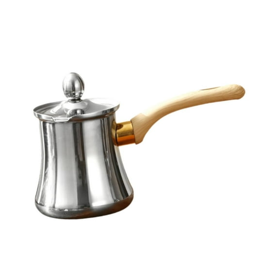 Coffee Pot Turkish Coffee Maker Milk Butter Warmer Stainless Steel Long ...