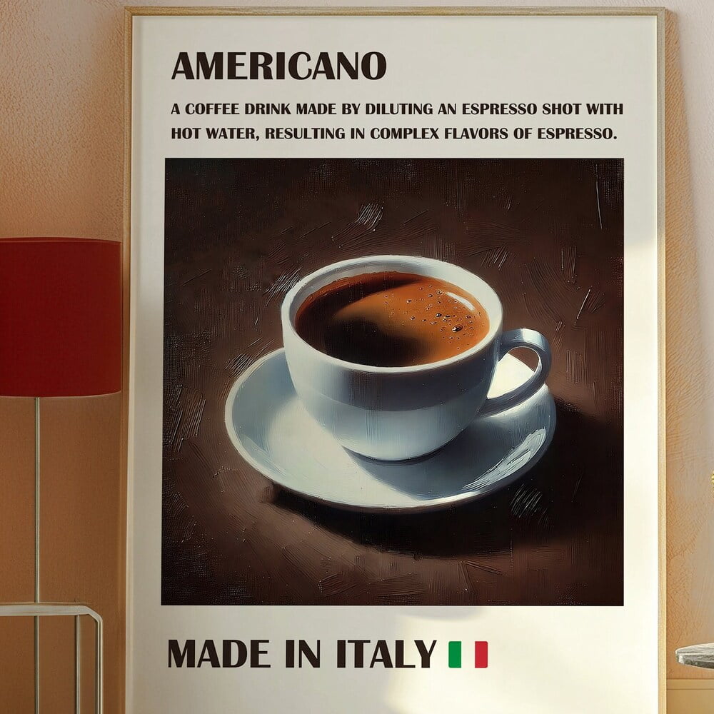 Coffee Print, Americano Poster, Americano Wall Art, Trendy Wall Art ...