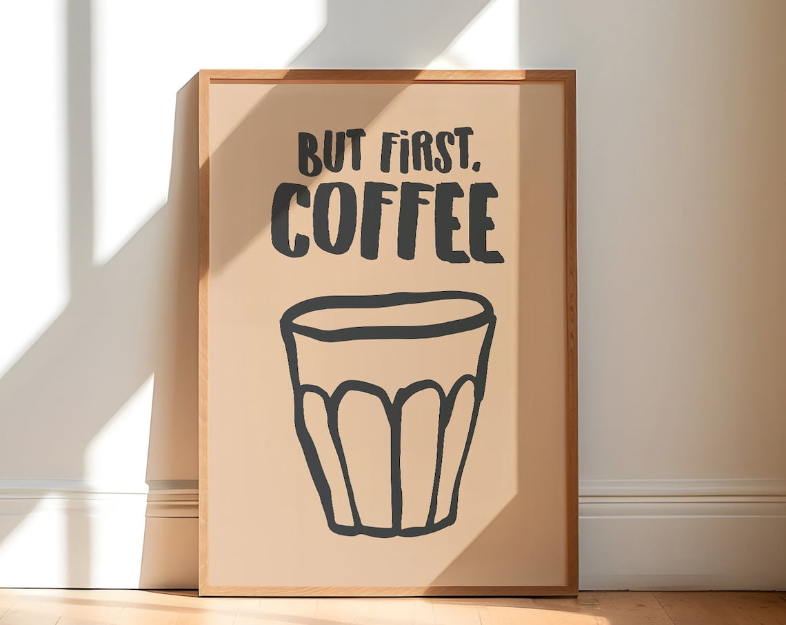 Coffee Print, Cafe Poster, , Retro Coffee Poster, Espresso Print ...