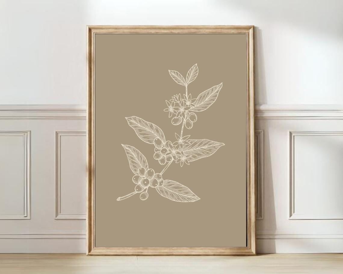 Coffee Print Coffee Plant Print Coffee Bar Print Coffee Bar Wall Art ...