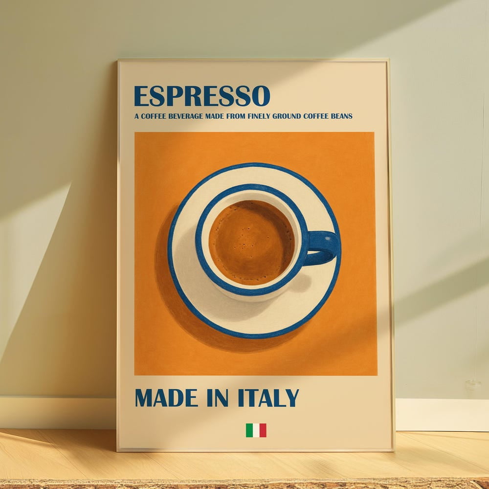 Coffee Print, Italian Espresso Poster, Coffee Wall Art, Modern Kitchen ...