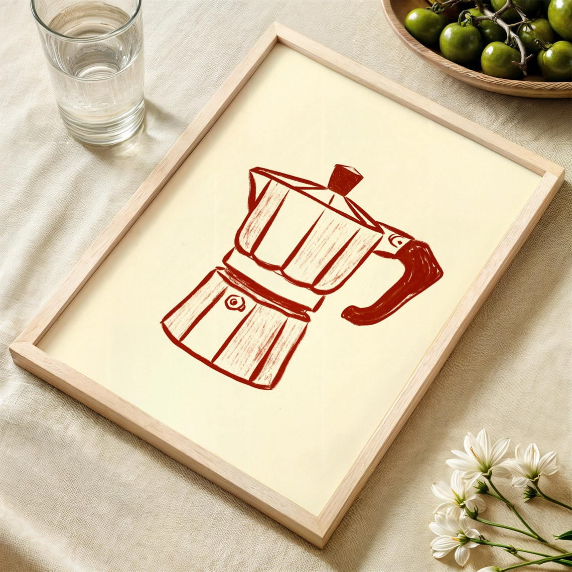 Coffee Print, Moka Pot Print, Coffee Maker Print, Espresso Print, Retro ...