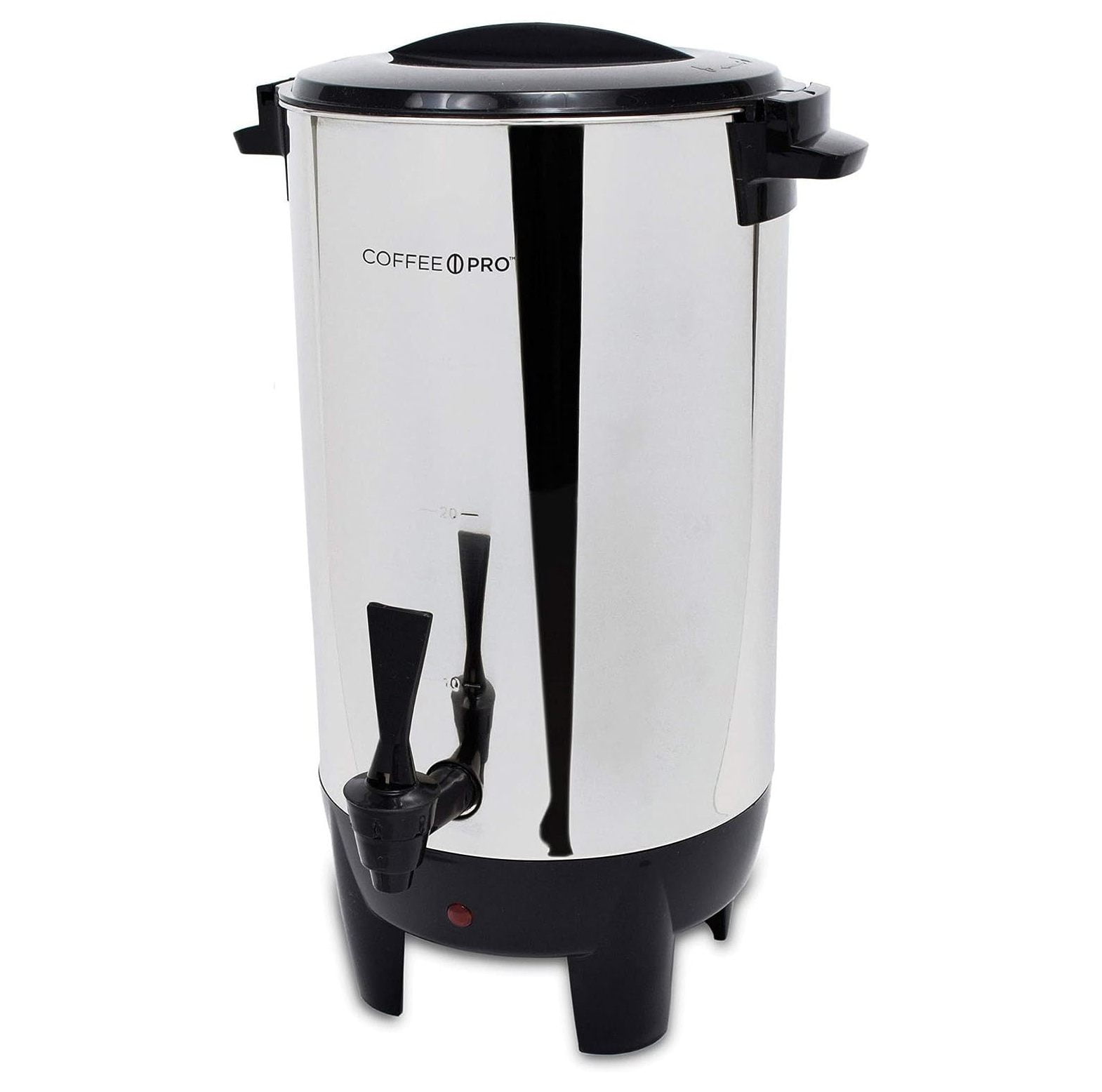 Coffee Pro CP30 30 Cup Urn, w/Filter Basket, 10"x10"x15", 3 Prong, STST - Walmart.com