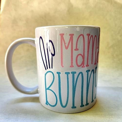 Coffee Quips Crafted Easter Mama Bunny pastel colored ceramic coffee ...
