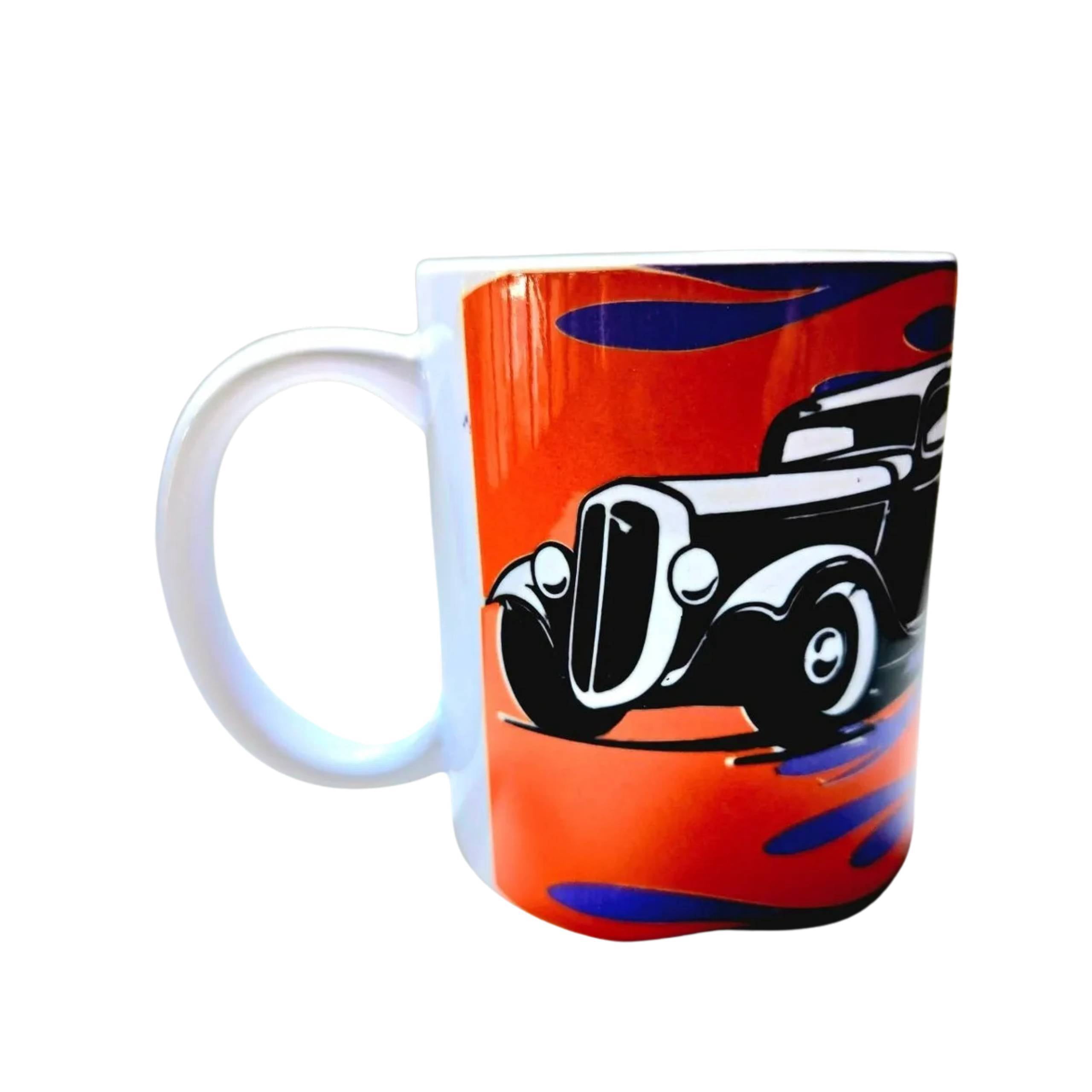 Coffee Quips Crafted Vintage Hot Rod Race all Flamed out Ceramic Coffee ...
