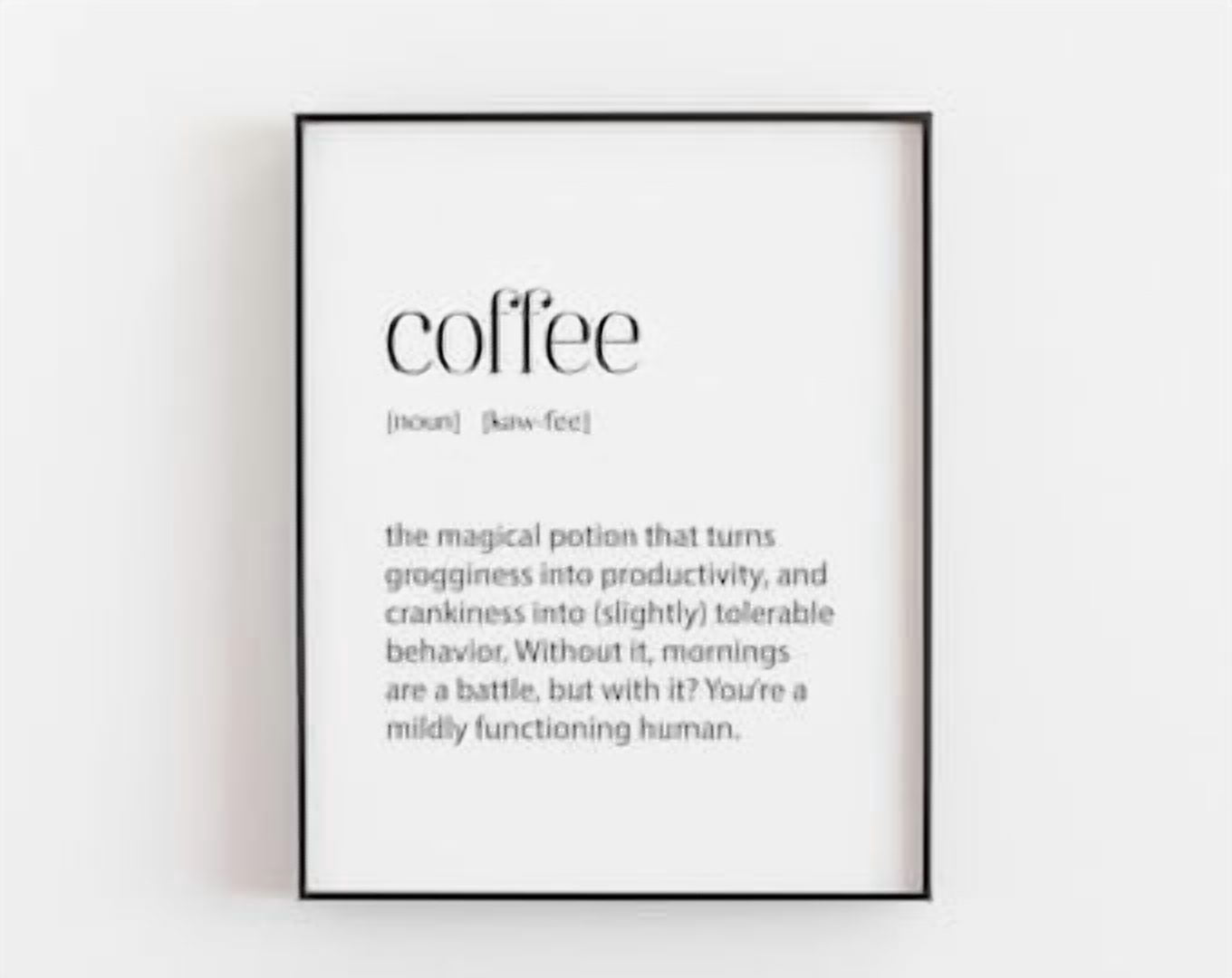 Coffee Quote Motivational Wall Art For Coffee Lovers Igift For Baristas ...