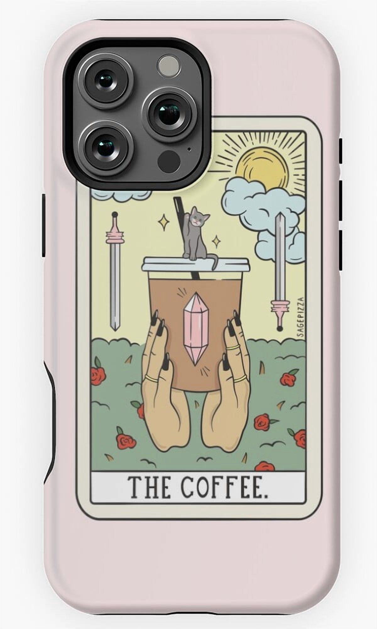 Coffee Reading Light Cozy Minimal Quote Phone Case for iPhone 16 15 14 ...