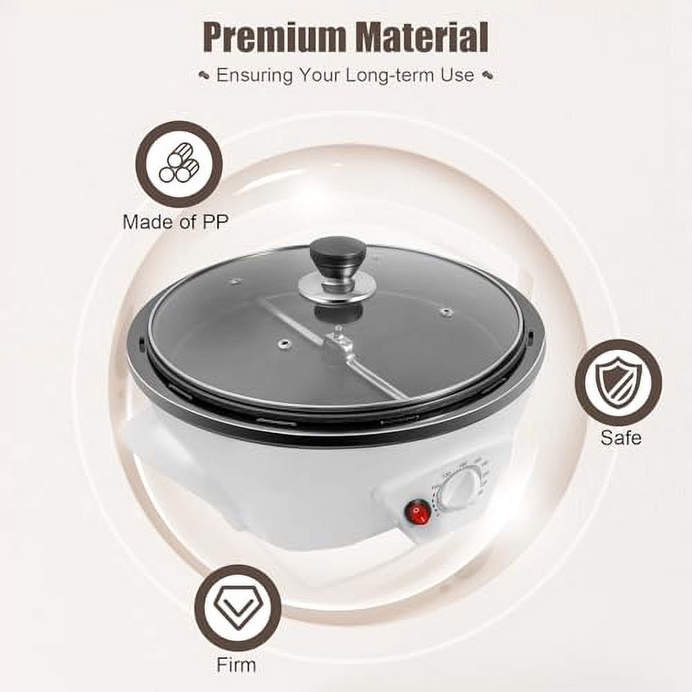Coffee Roaster Machine, 110V 800W Electric Coffee Roaster with Lid ...