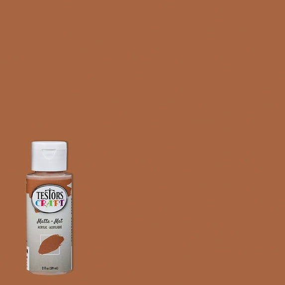 Coffee, Rust-Oleum Testors Craft Matte Acrylic Paint- 297843, 2 oz ...