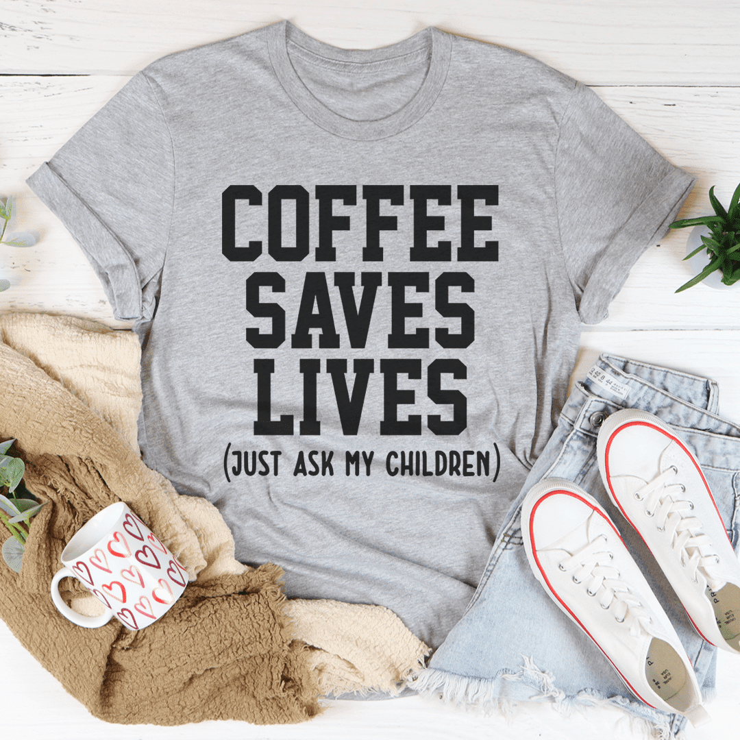 Coffee Saves Lives Tee Mauve S Peachy Sunday T-Shirt - Walmart.com
