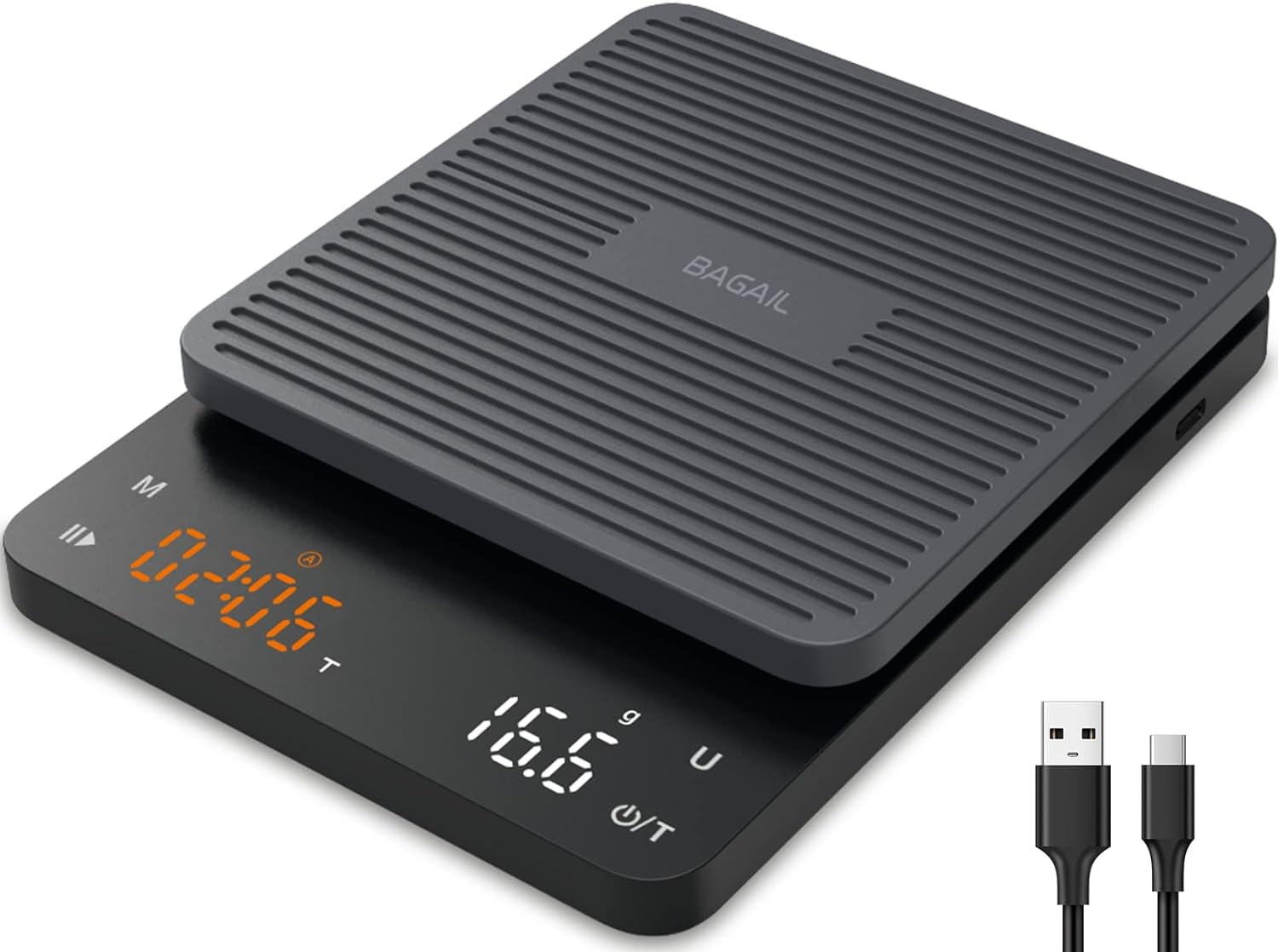 Coffee Scale with Timer, 0.1g High Precision Kitchen Scale, Pour Over ...