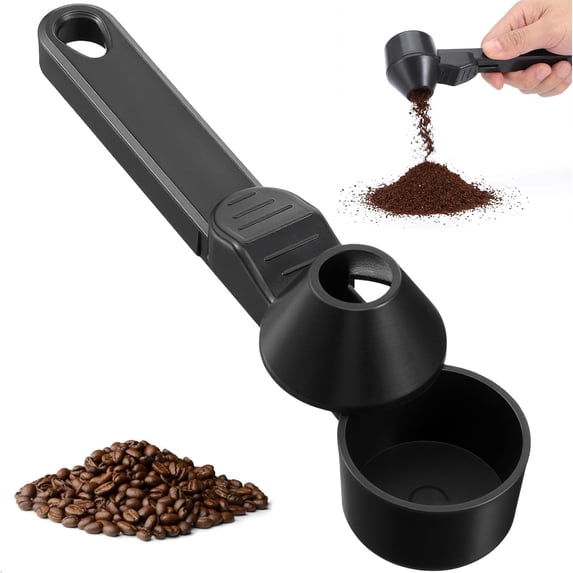 Coffee Scoop with Built-in Funnel | 2-in-1 Mess-Free Measuring Scoop ...