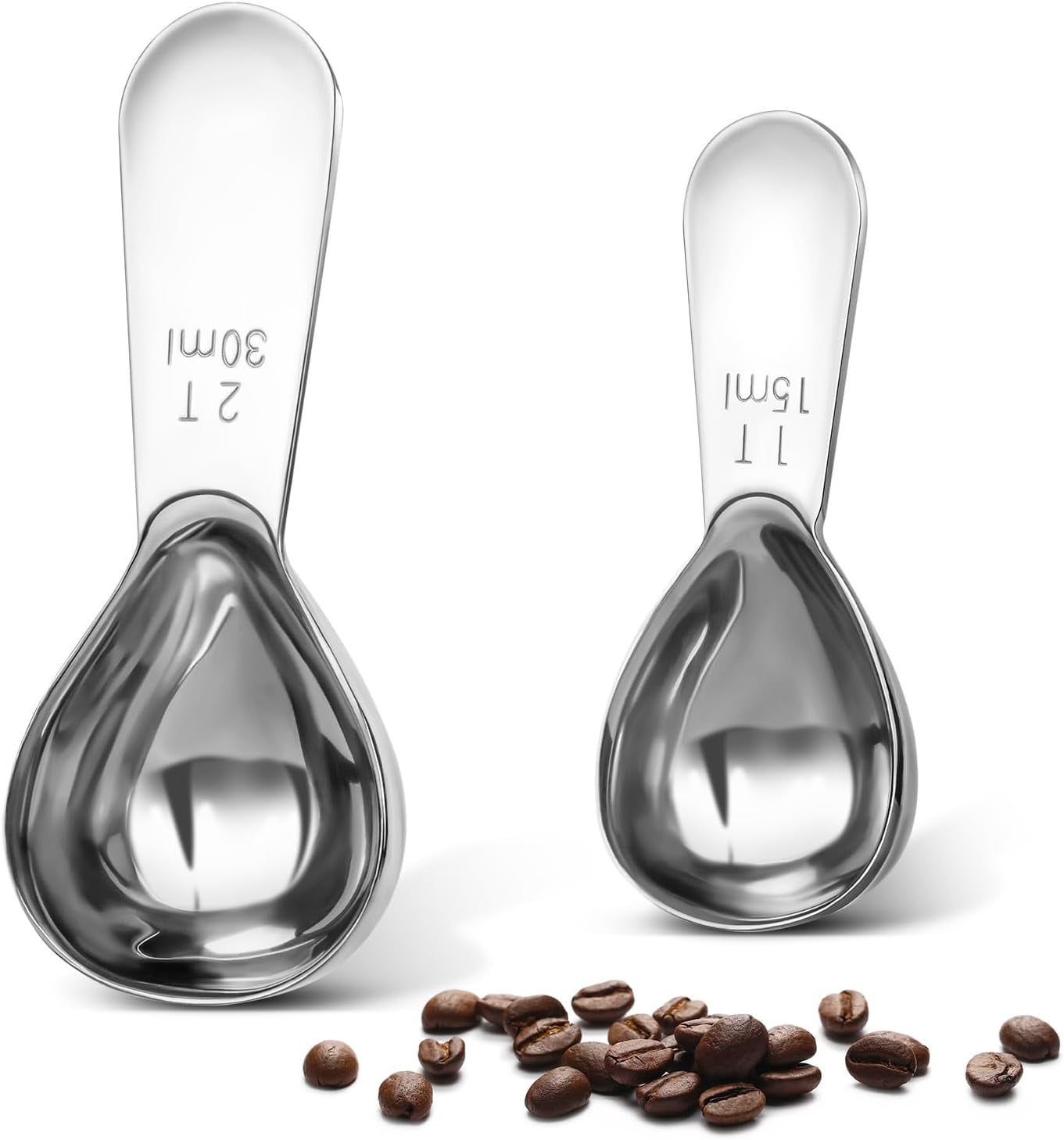 Coffee Scoop Set, Tablespoon Scoop 2 Pc Set (1 Tbsp & 2 Tbsp ...
