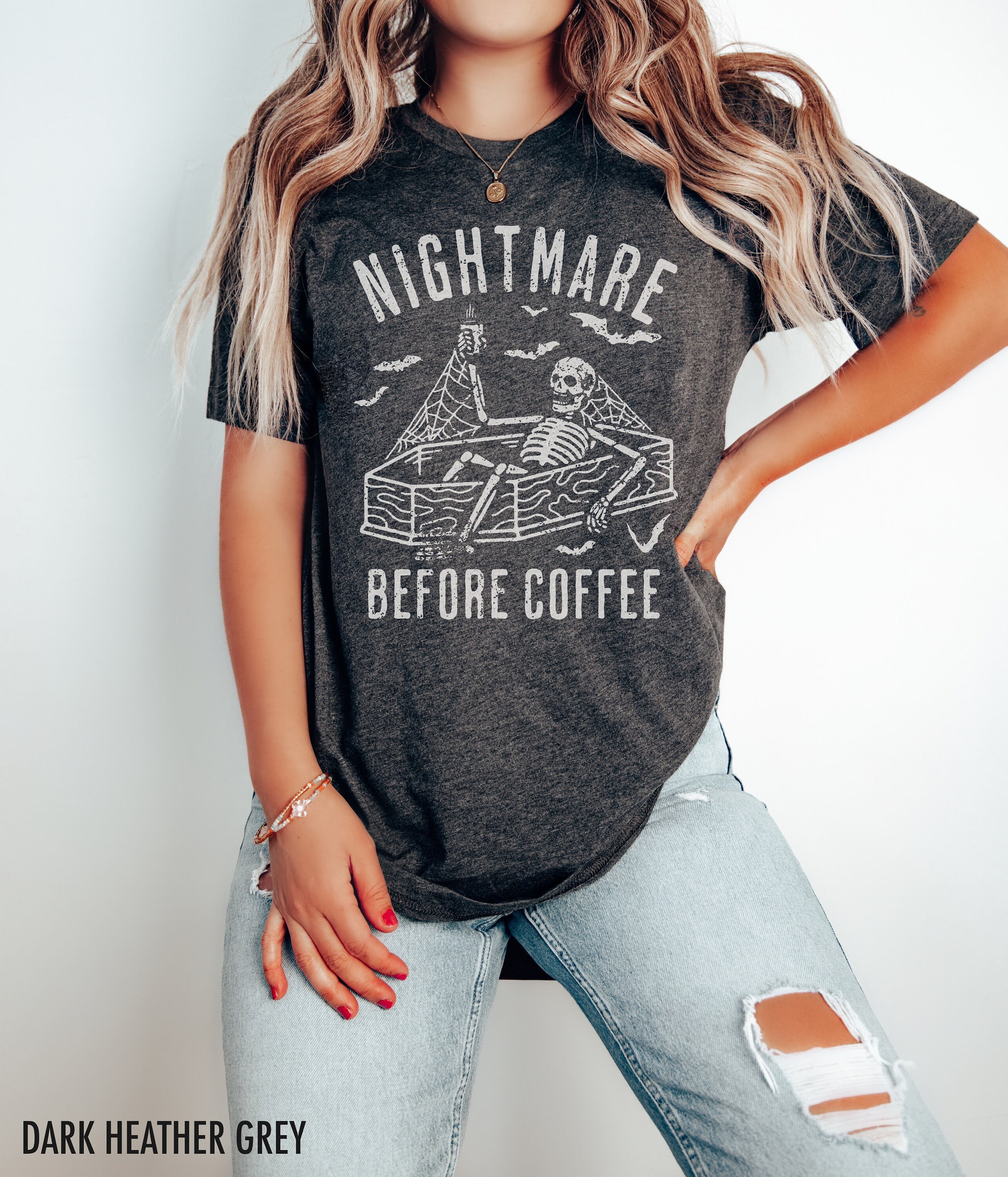 Coffee Shirt, Skeleton Shirt, Funny Skeleton Tshirt, Halloween T-Shirt ...