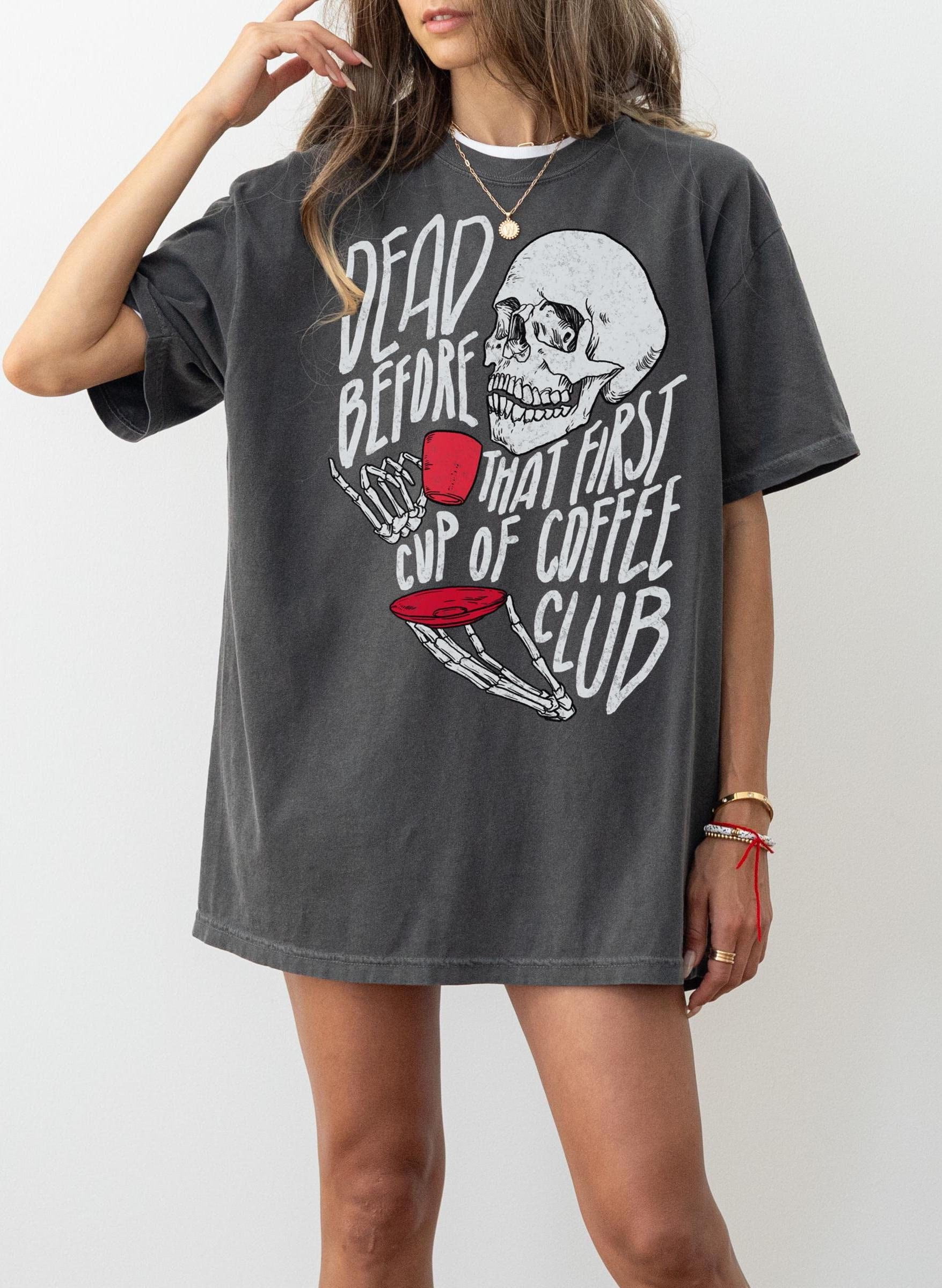 Coffee Shirt Unisex Tee – Hand-Drawn Line Art, Vintage Graphic T-Shirt ...