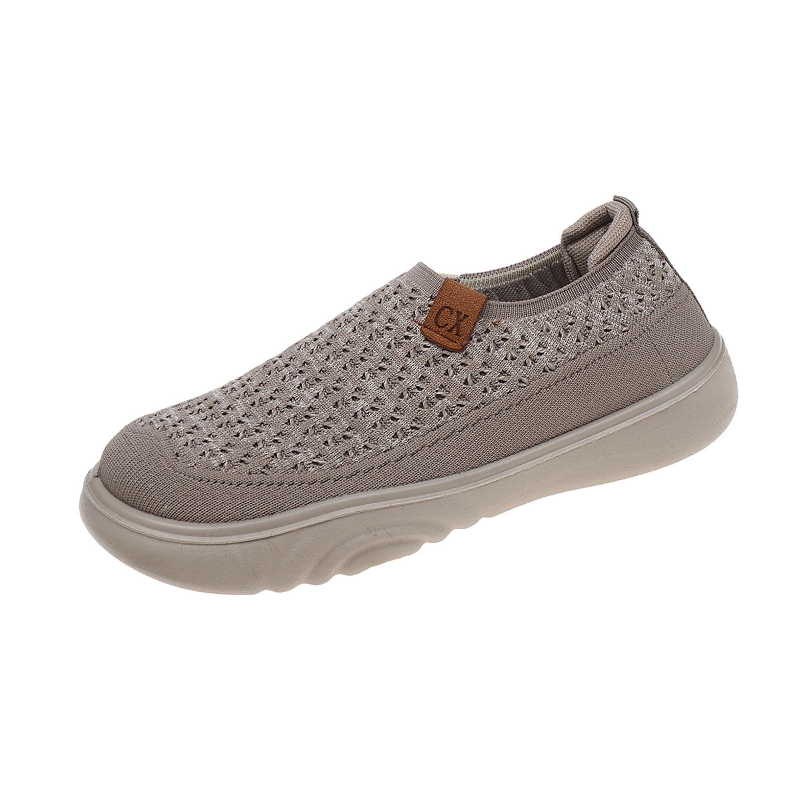 Coffee Shoes For Ladies Casual Comfortable Knitwear Mesh Breathable ...