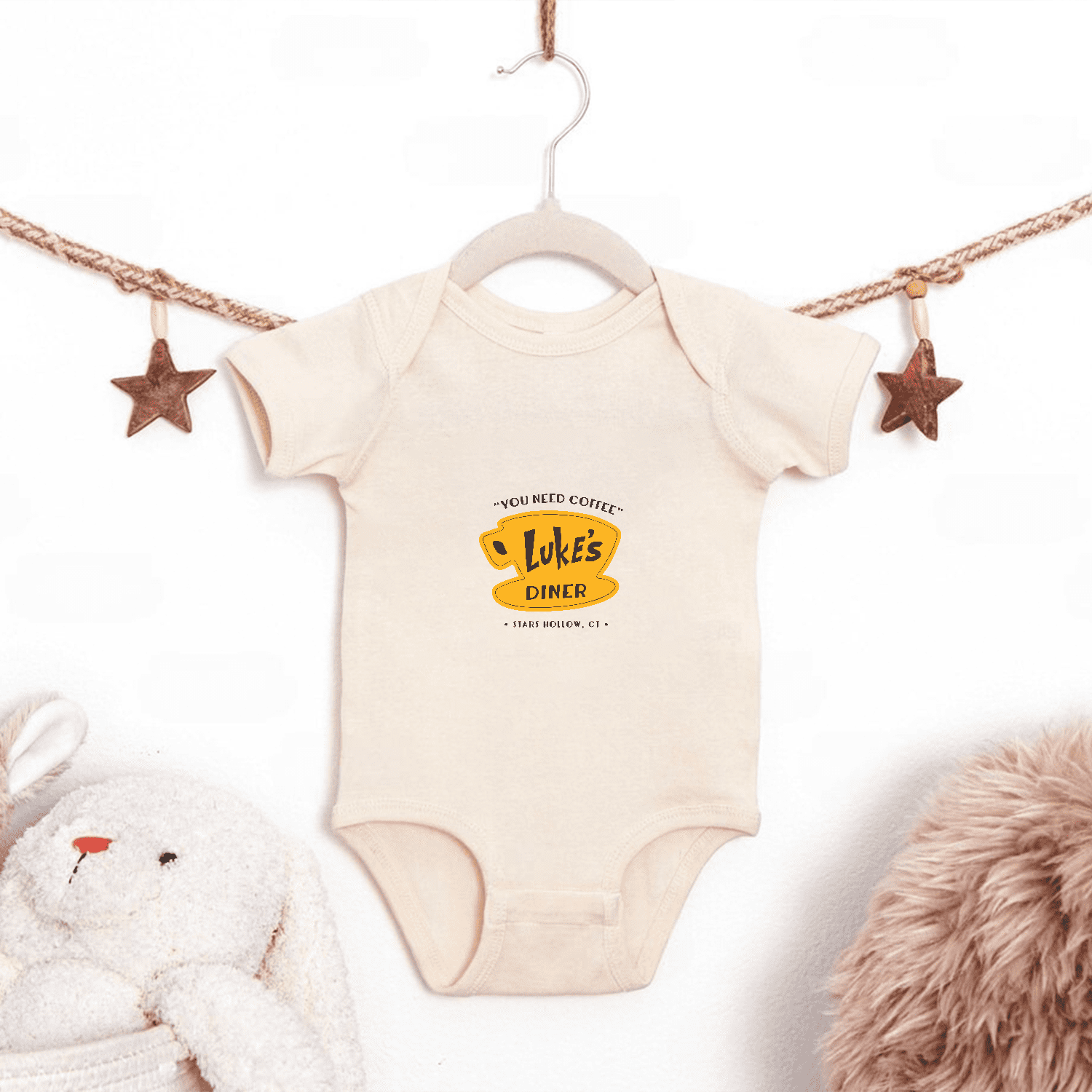 Coffee Shop Baby Bodysuit, Cute Diner Style Infant Outfit, Newborn Gift ...