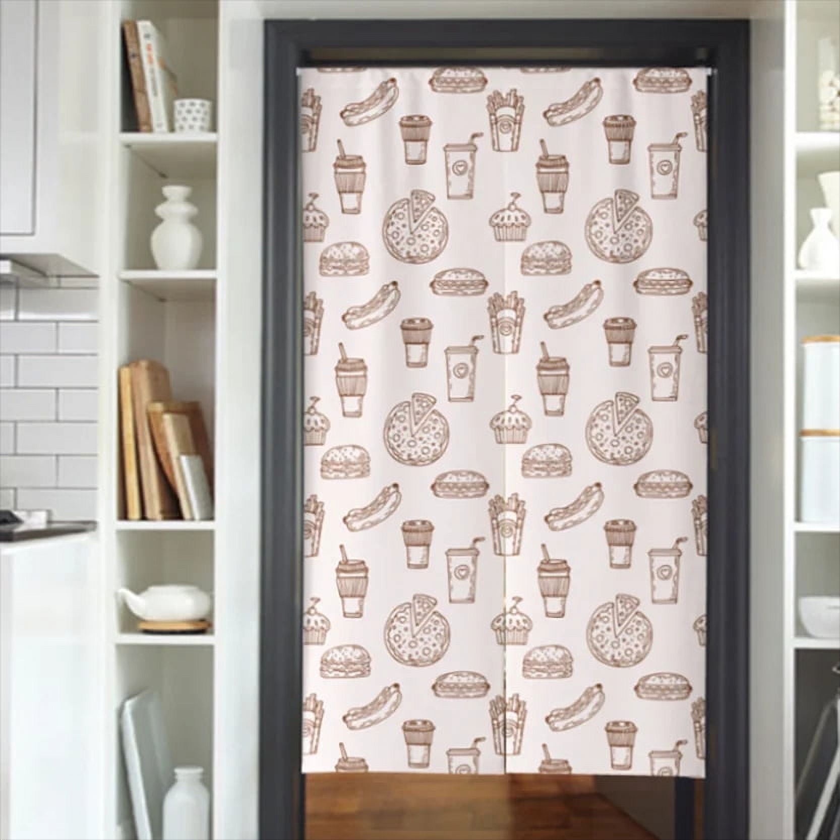 Coffee Shop Door Curtain for Cafe Kitchen Restaurant Short Noren r ...