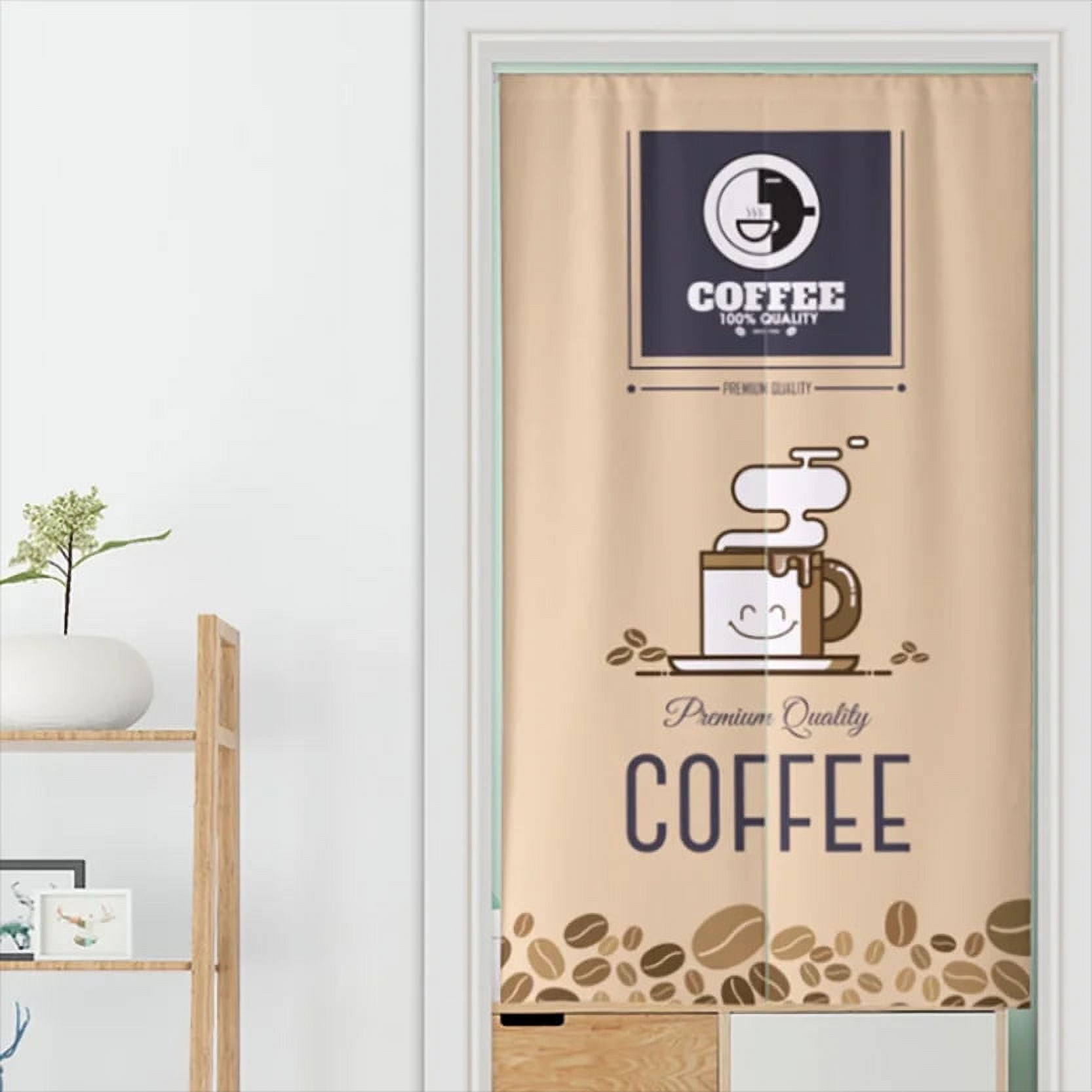 Coffee Shop Door Curtain for Cafe Kitchen Restaurant Short Noren r ...