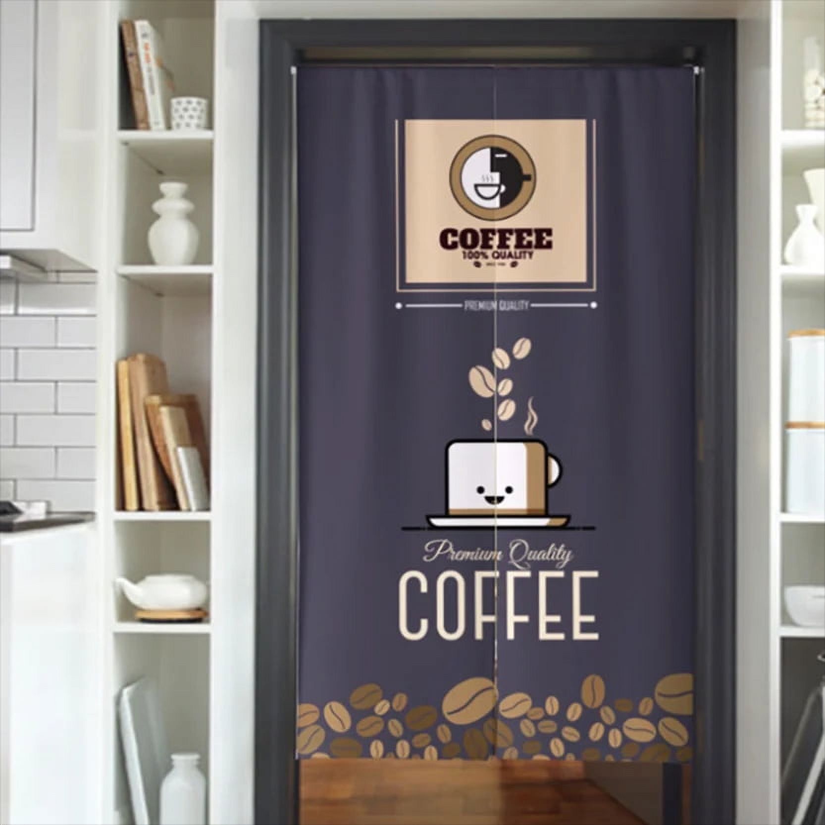 Coffee Shop Door Curtain for Cafe Kitchen Restaurant Short Noren r ...