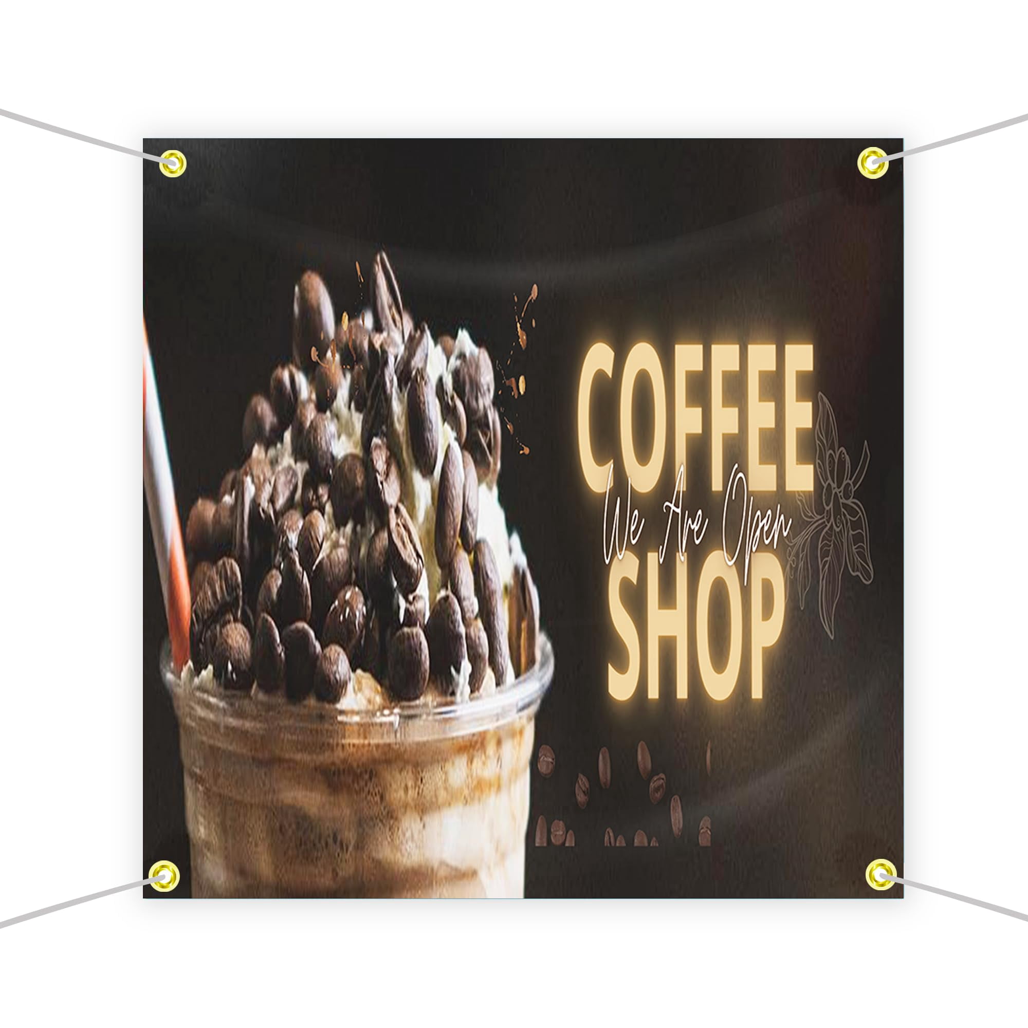 Coffee Shop Large Banners and Signs for Outdoor by DreamController ...