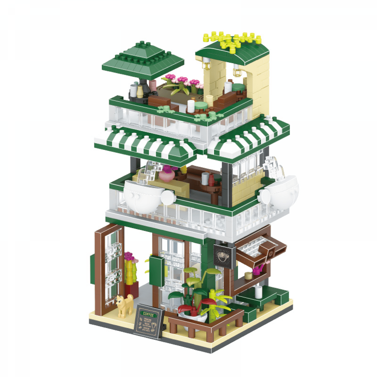 Coffee Shop Micro Building Blocks Set Mini House DIY Building Kit ...