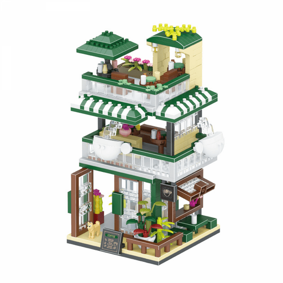 Coffee Shop Micro Building Blocks Set Mini House DIY Building Kit ...