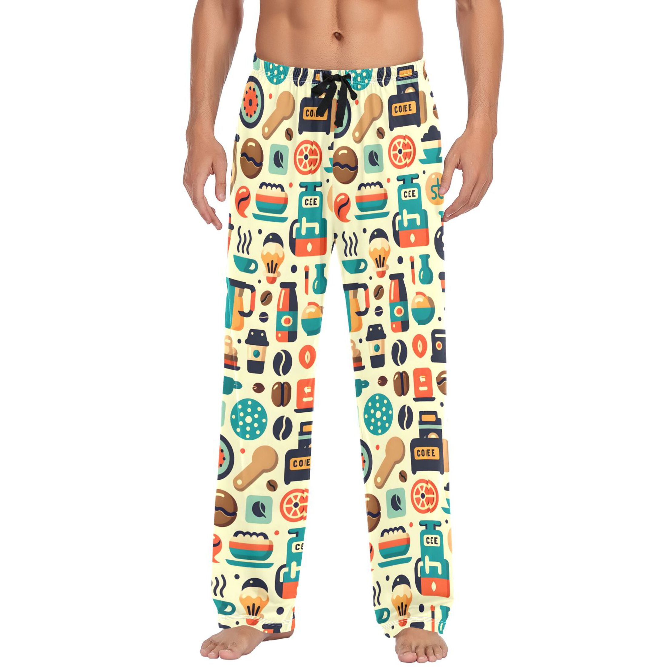 Coffee Shop Signs Men's Pajama Pants Cotton Long Sleepwear Lounge Pants ...