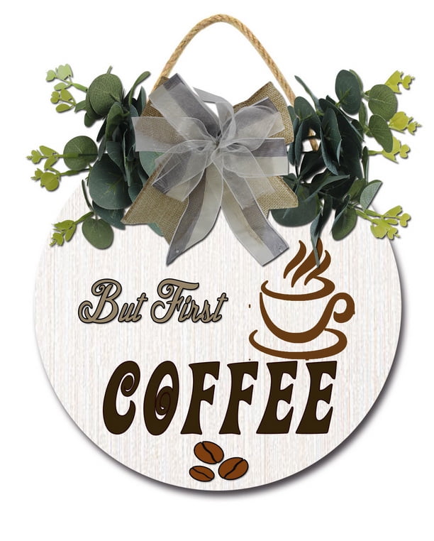 Coffee Sign Coffee And Tea Bar Sign Wood Hanging Wall Art Sign Coffee ...