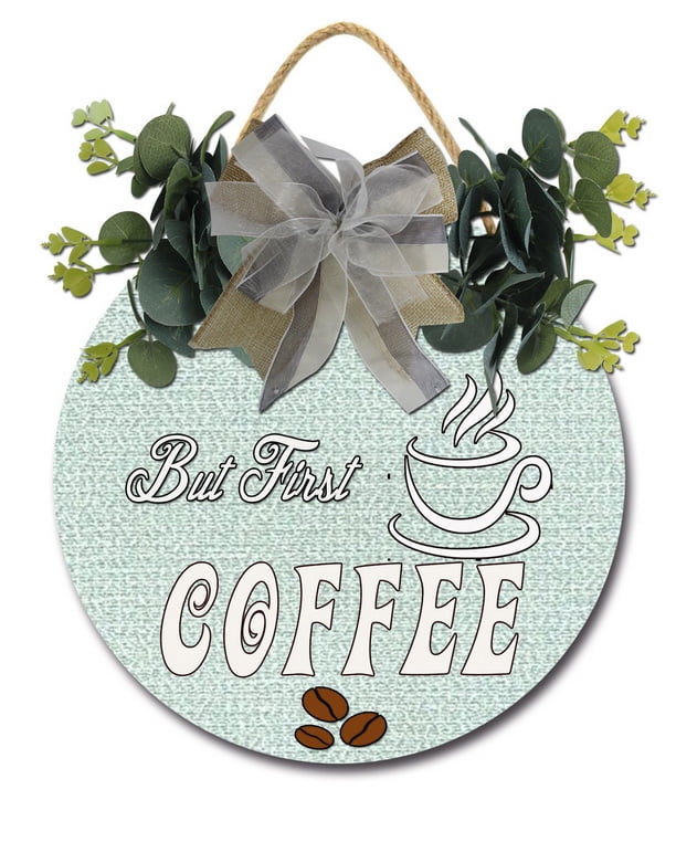 Coffee Sign Coffee And Tea Bar Sign Wood Hanging Wall Art Sign Coffee ...
