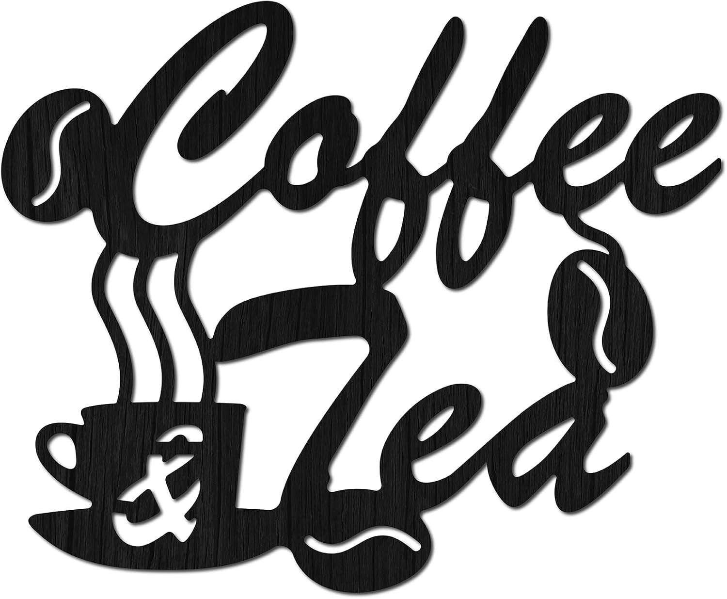 Coffee Sign Coffee and Tea Bar Sign Wooden Hanging Wall Art Coffee Cup ...