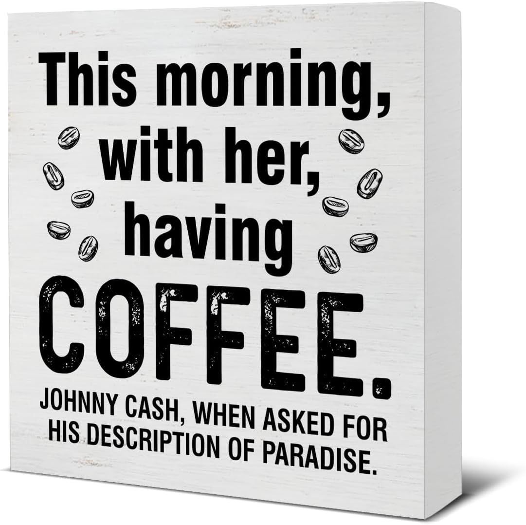 Coffee Sign This Morning with Her Having Coffee Wooden Sign Decorations ...