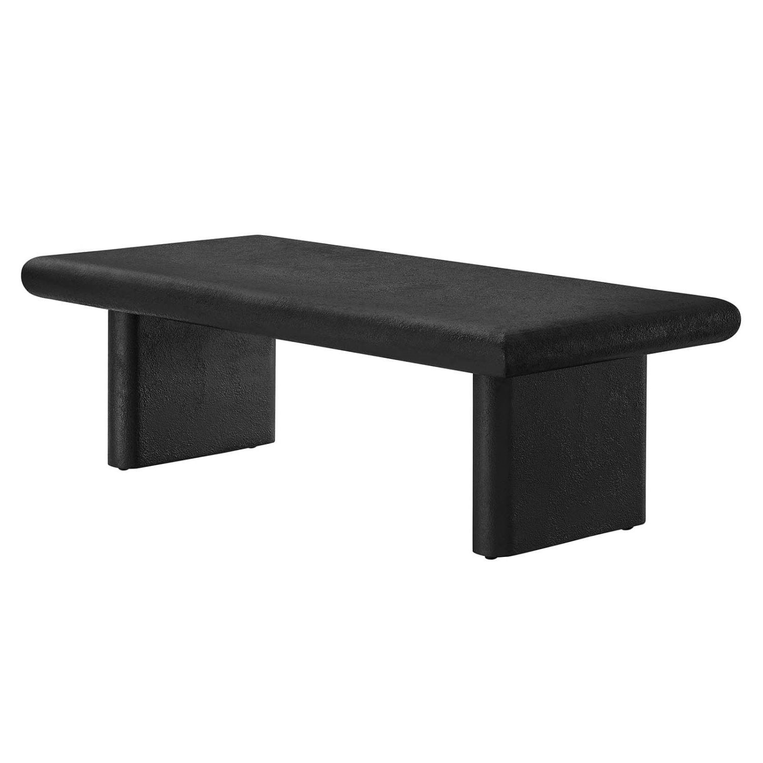 Coffee Sofa Side Table, Black, Wood, Concrete, Living Kitchen Cafe ...
