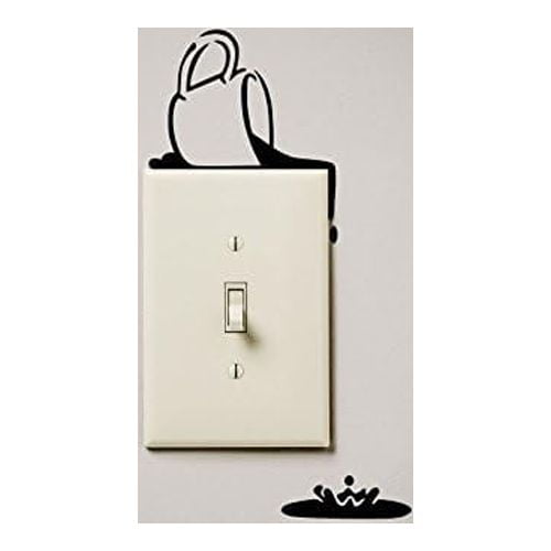 Coffee Spilling Funny Cute Vinyl Decal Sticker for Light Switch Our ...
