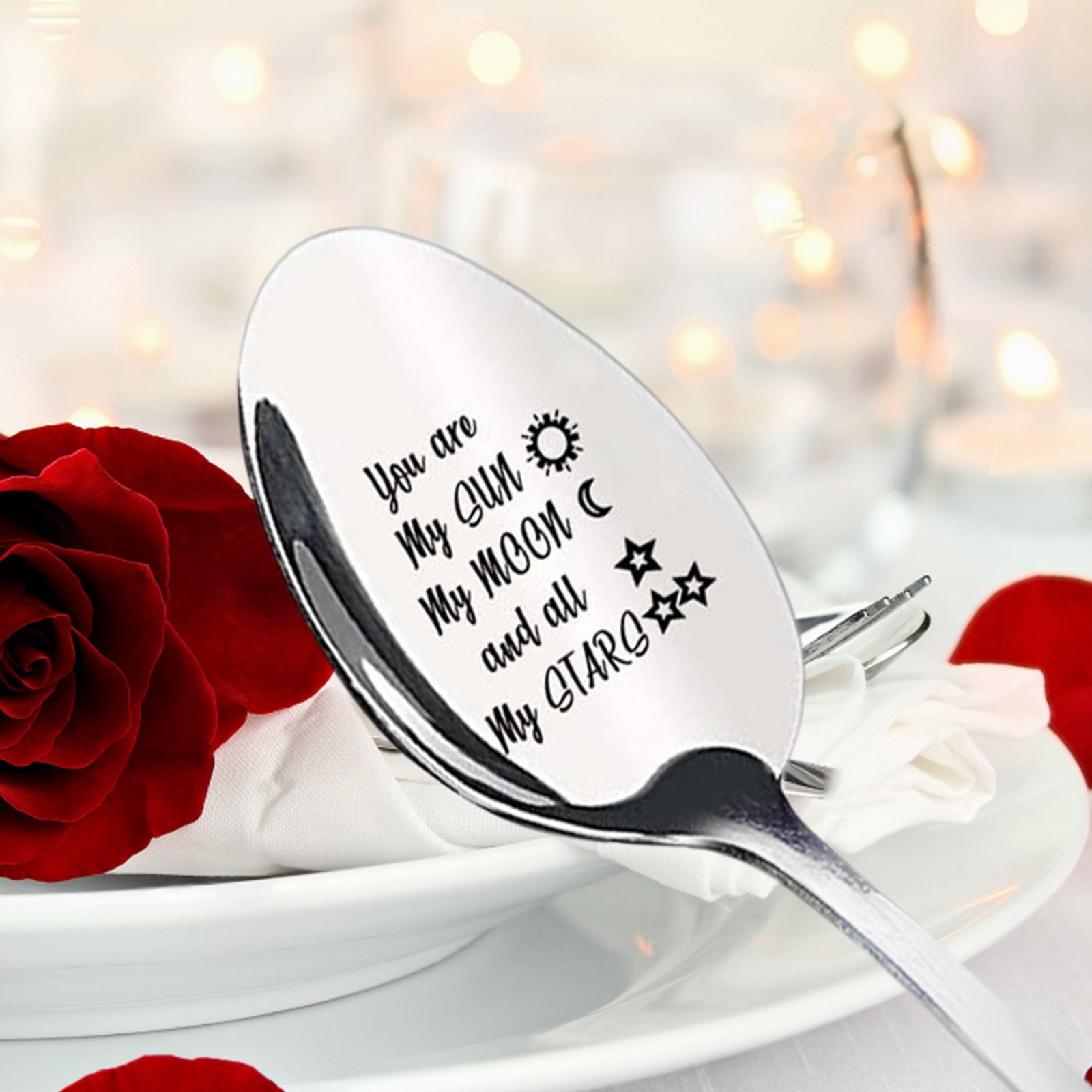 Coffee Spoon - 7.5" Stainless Steel Dessert & Ice Cream Spoon, Letter ...