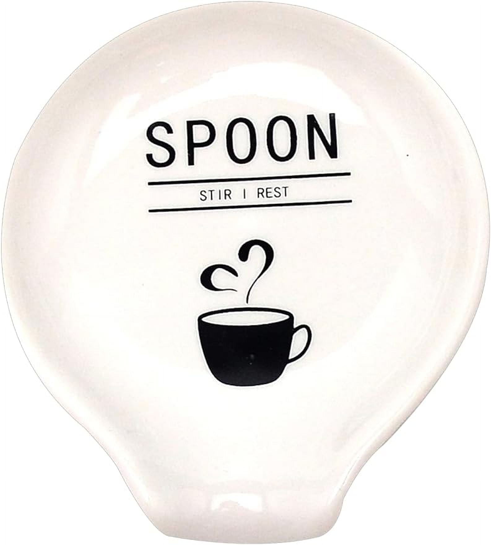 Coffee Spoon Holder Stir I Rest Mini Ceramic Spoons Rests Creamy White ...