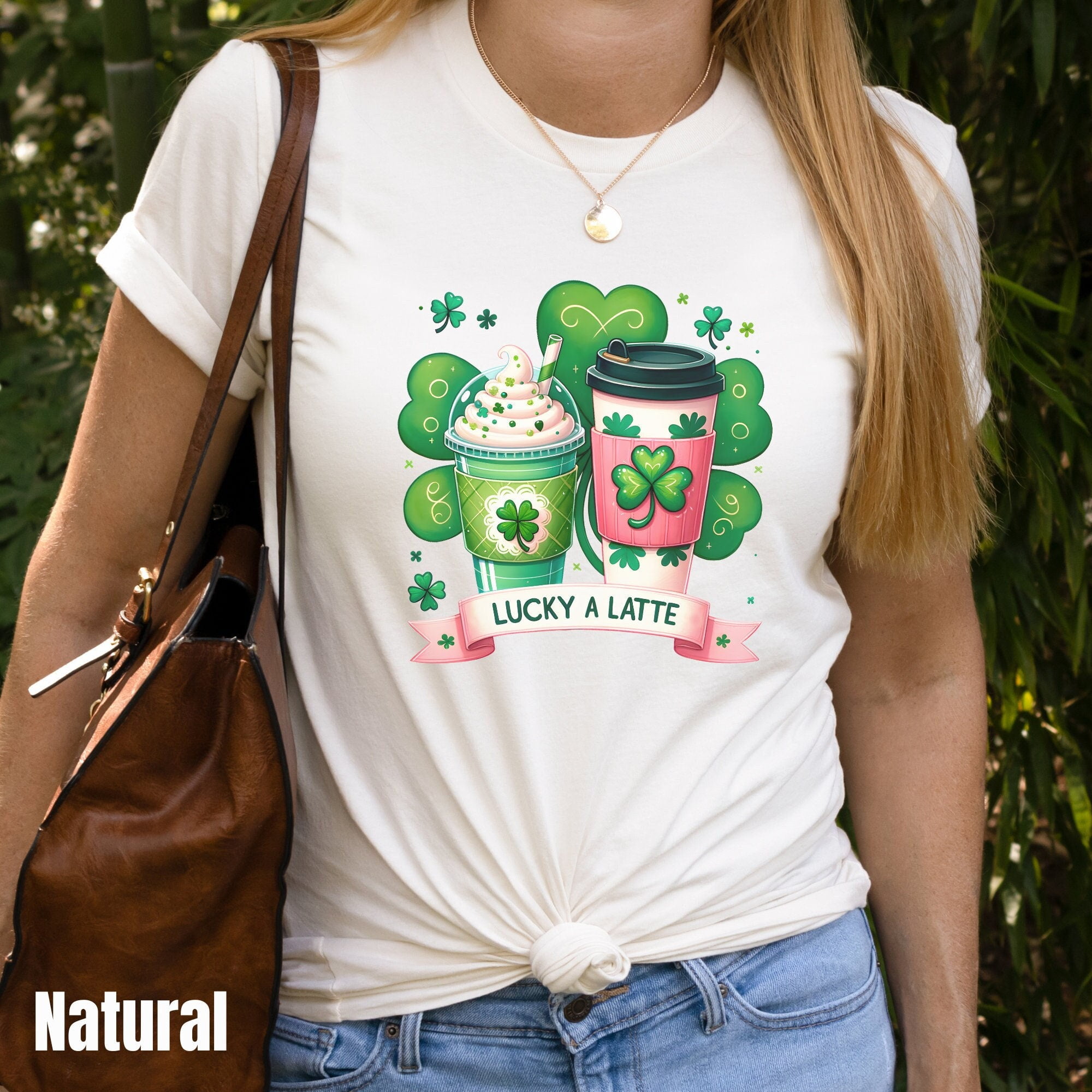 Coffee St Patricks Day Sweatshirt, Lucky A Latte Sweater, Coffee Lover Sweater, Womens Cute St ...