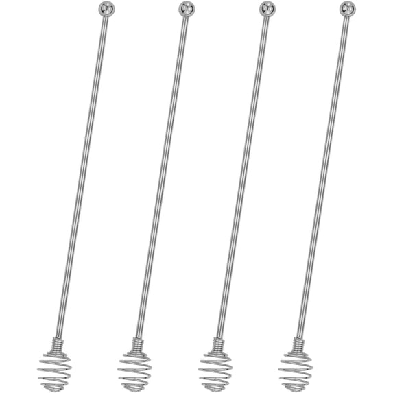 Coffee Stir Sticks,Stainless Steel Swizzle Sticks 4Pcs Reusable ...