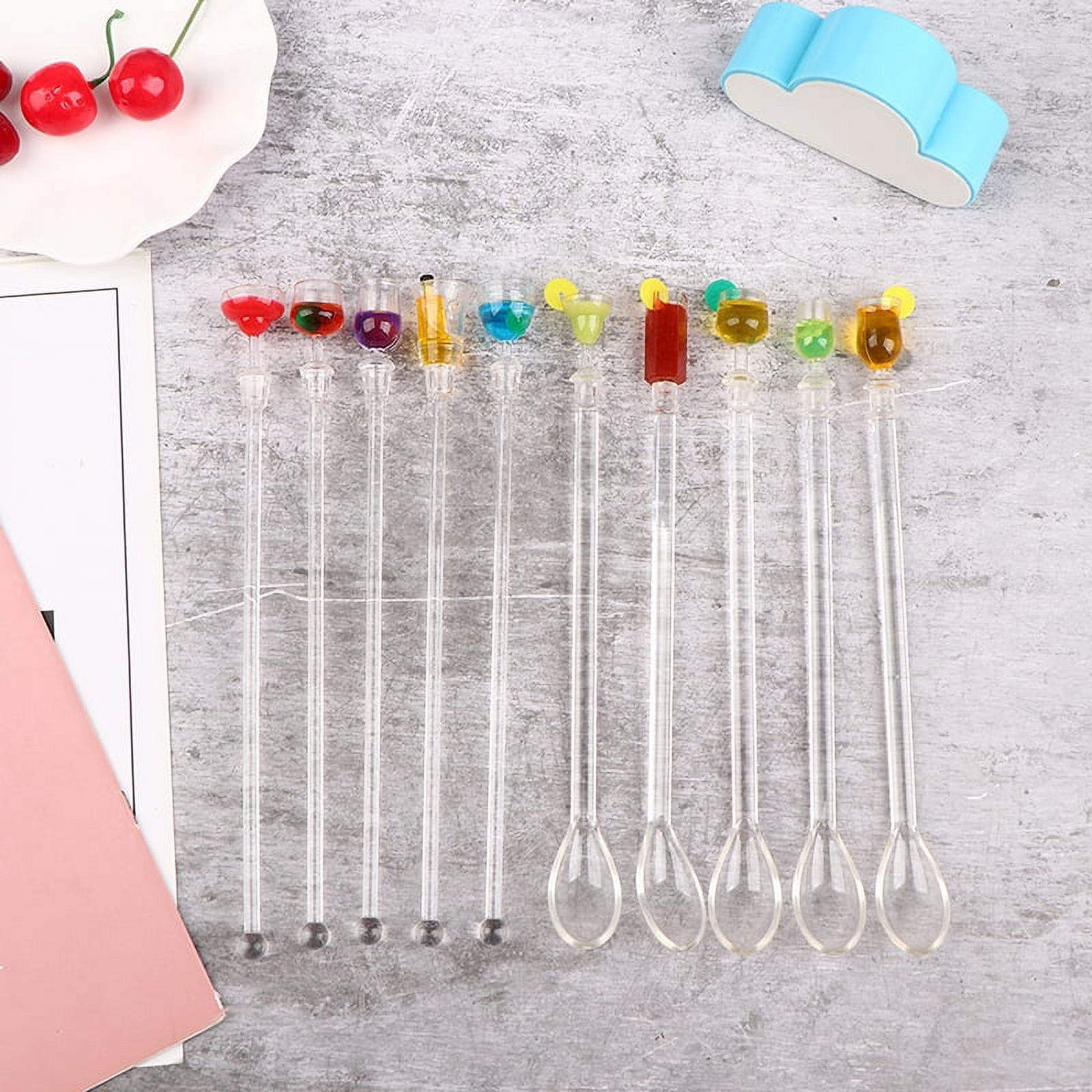 Coffee Stirrer Household Long Handle Cute Plastic Milk Tea Drink ...