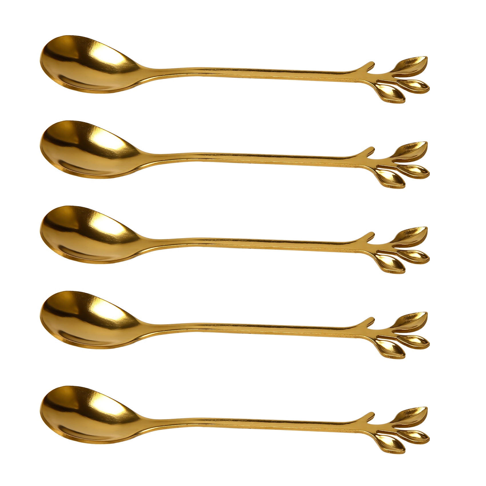 Coffee Stirring Spoon Stainless Steel Branch Leaves Shape Cutlery ...