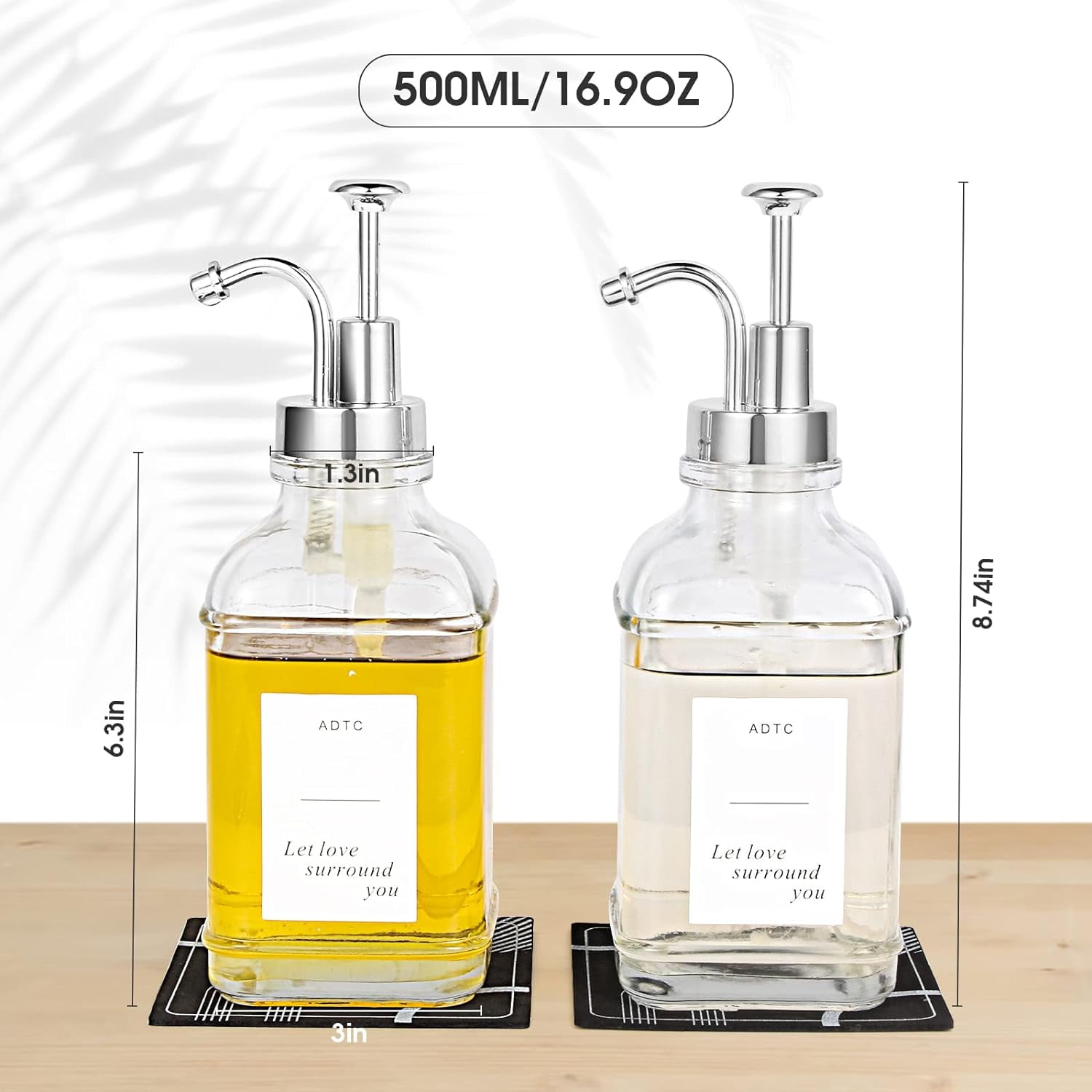 Coffee Syrup Dispenser,Syrup Dispenser,Glass Syrup Bottle with Pump ...